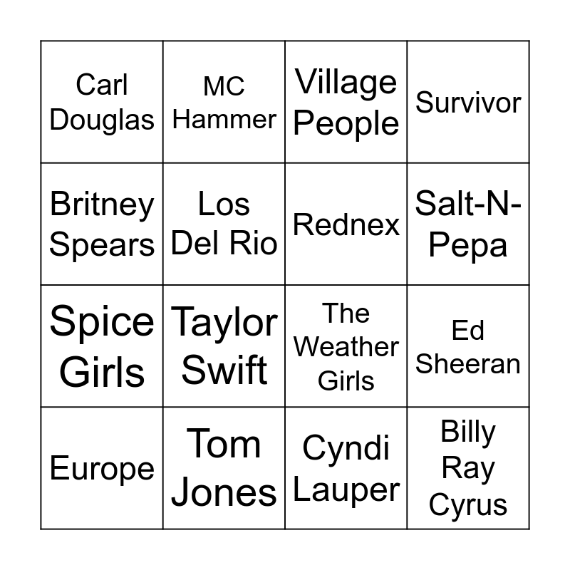 Epsom Social Round 3 Bingo Card