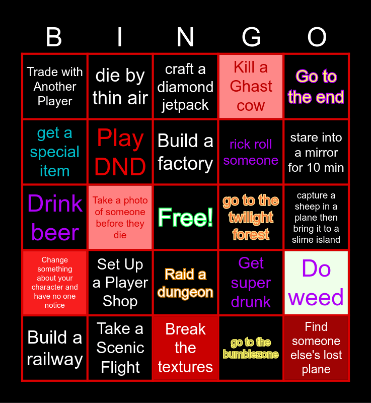 Wild Winds Bingo Card