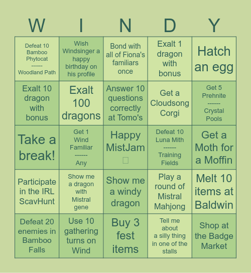 Blizzard Warning | Windgo | Wind ༄ Bingo Card
