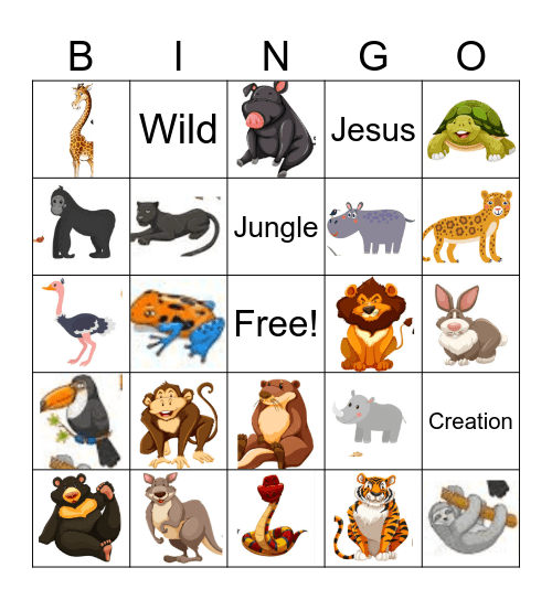 Jungle Party! Bingo Card