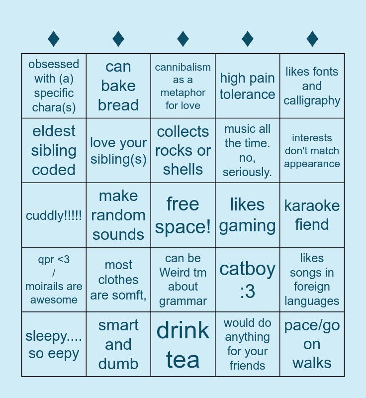 how vee coded are you... Bingo Card