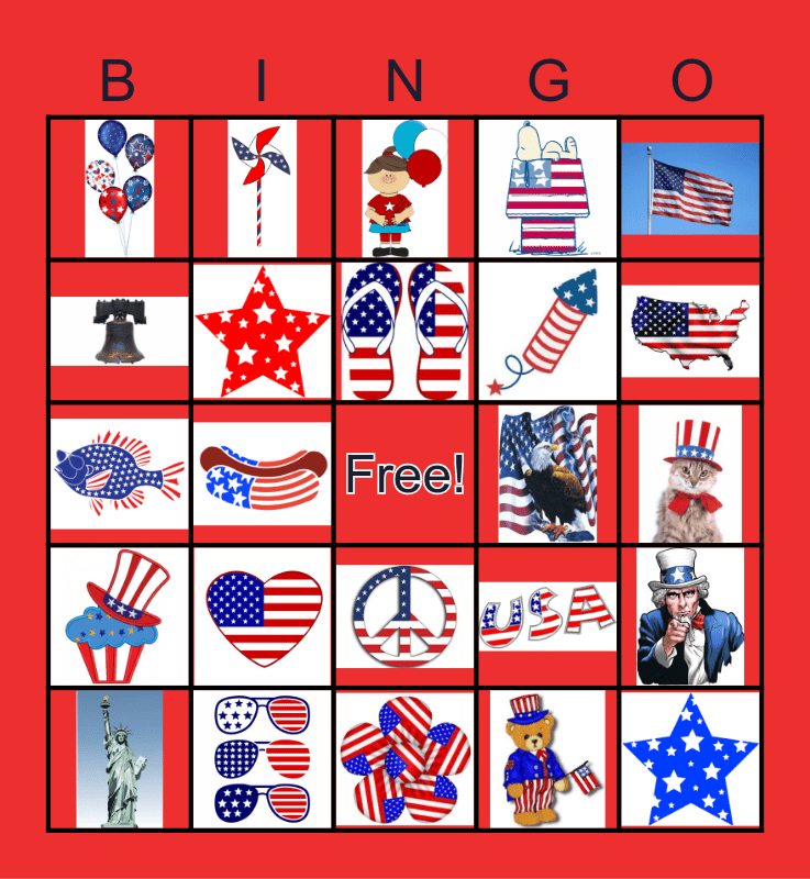 Independence Day Bingo Card