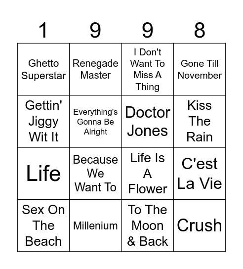 Round 1 Bingo Card