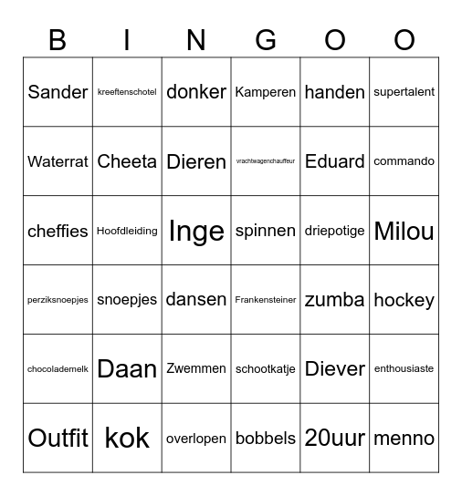BusBingo Card