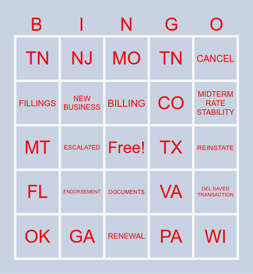 FRIYAY BINGO :D Bingo Card