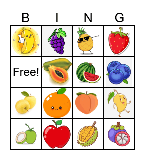 BING GO GO Bingo Card