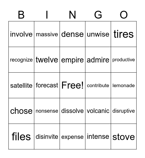 Wilson Step 4 Review Bingo Card