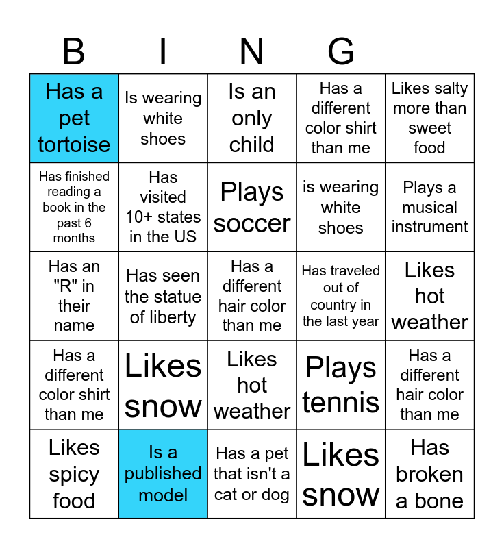 Claims Control Bingo Card