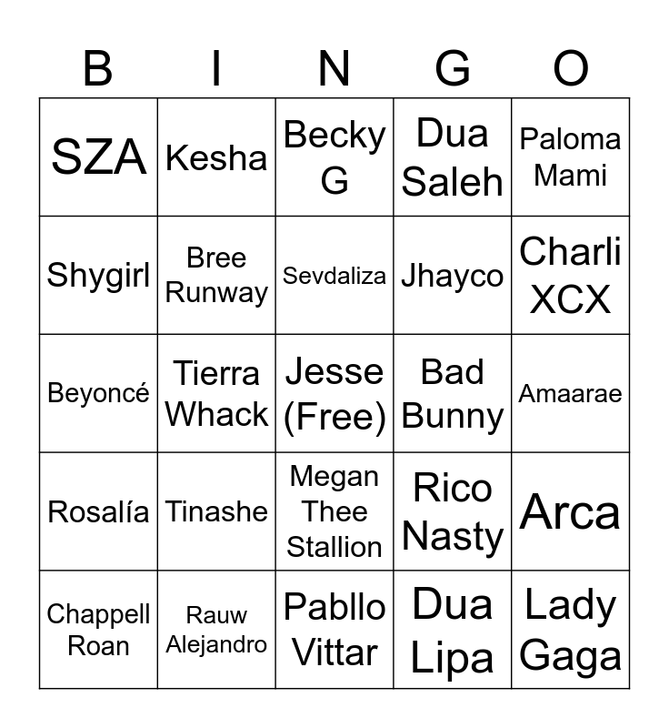 jesse is 30 Bingo Card