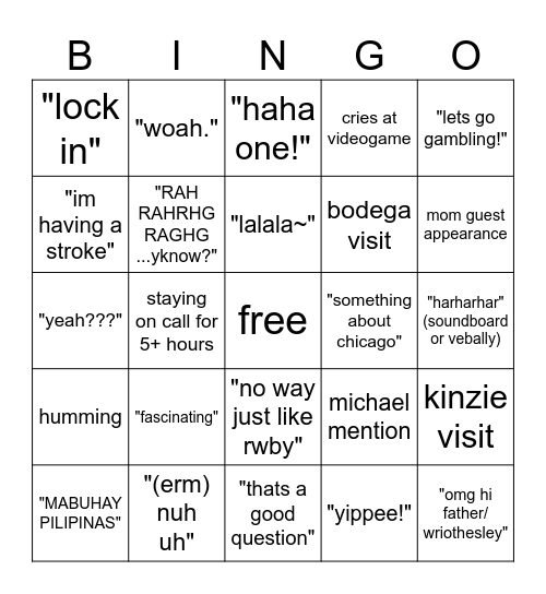 joy bingo Card