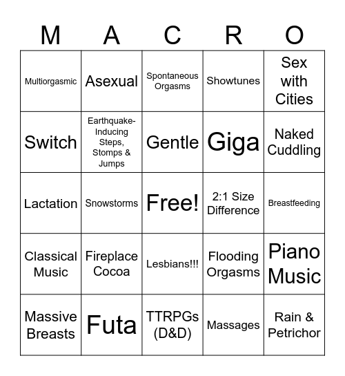 Mount Naomi (3 mi) Bingo Card