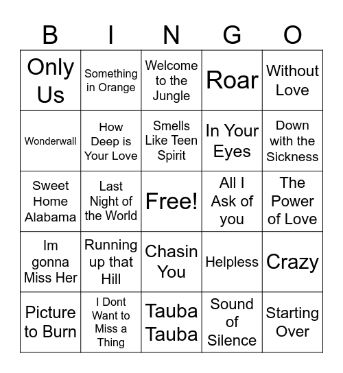 Round 1 Bingo Card