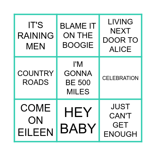 ALL OR NOTHING Bingo Card