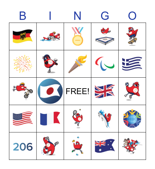 2024 Summer Olympics Bingo Card