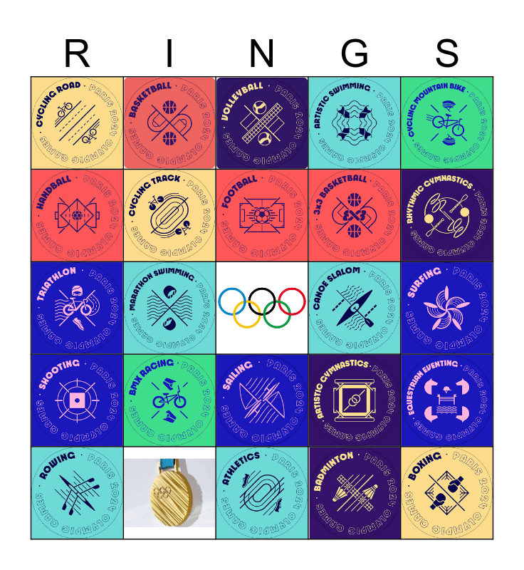 ANA Olympic RINGS Bingo Card