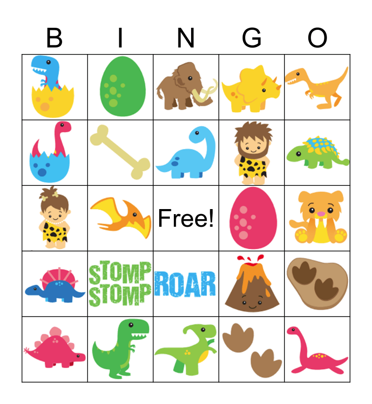 Dino Bingo Card