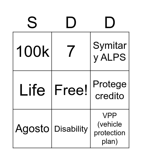 July Spanish Dev Bingo Card