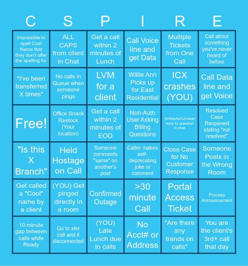 Help Desk BINGO! Bingo Card