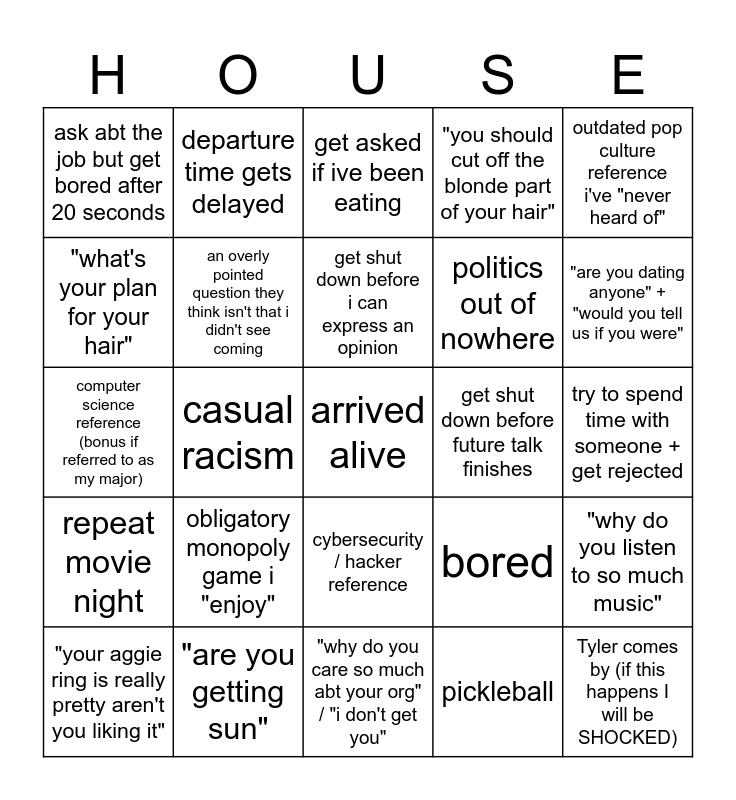 predicting the future Bingo Card