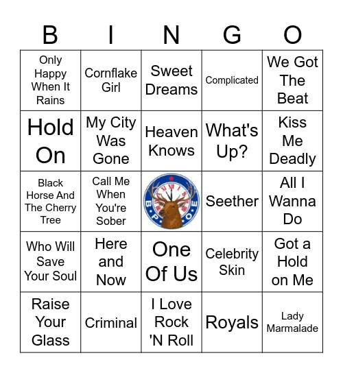 Girls that Rock Bingo Card