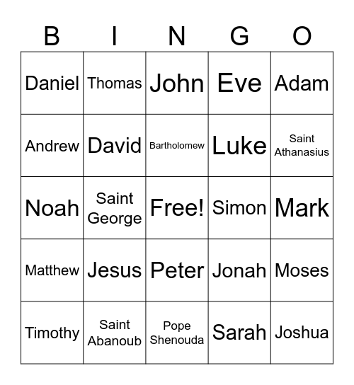 WOW CAMP - SPIRITUAL Bingo Card