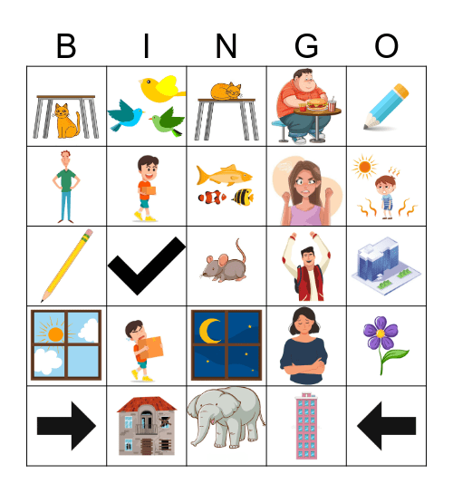 Bingo Adjectives Bingo Card