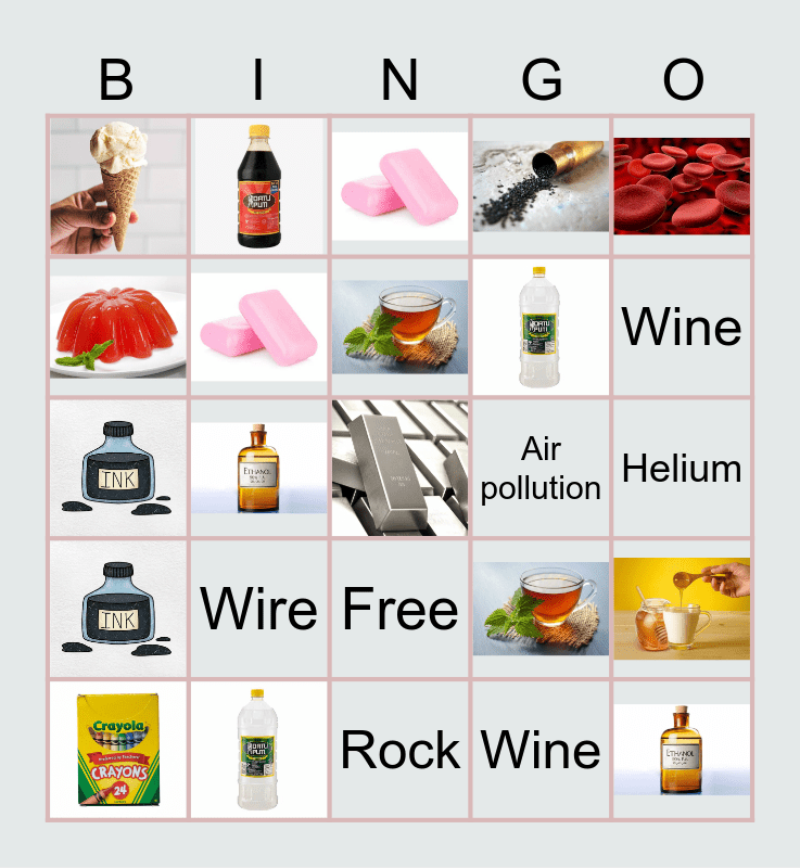 MIXTURE ME! Bingo Card