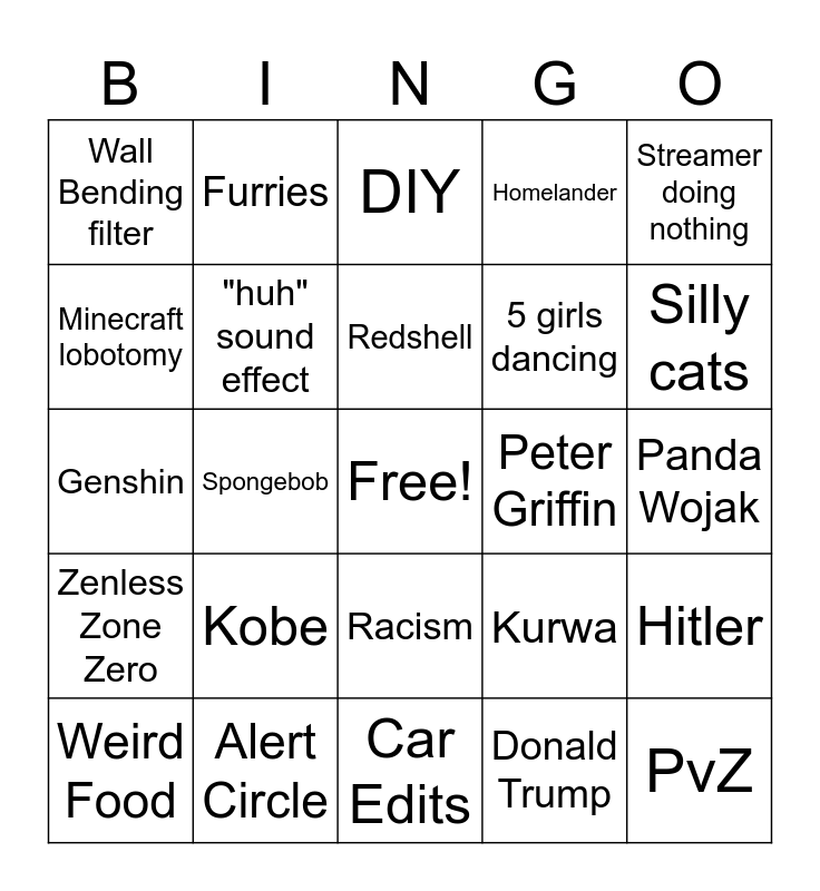 China Bingo Card