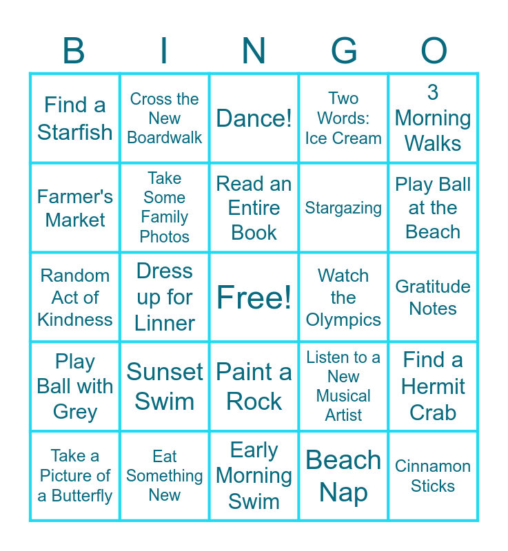 Sandwich 2024 BINGO Card