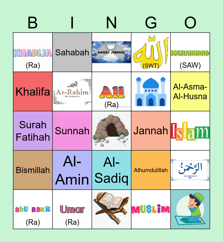 ISLAMIC BINGO 2!!! Bingo Card