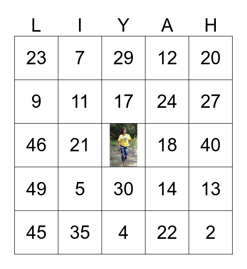 In Loving Memory of Bingo Card