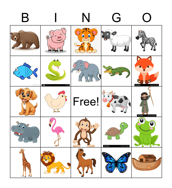 Noah's Ark BINGO Card
