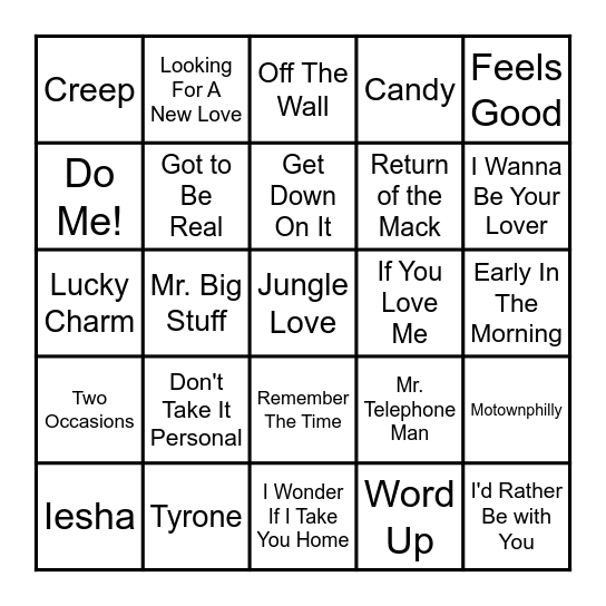 VIBE BINGO LEGENDS TWO Bingo Card