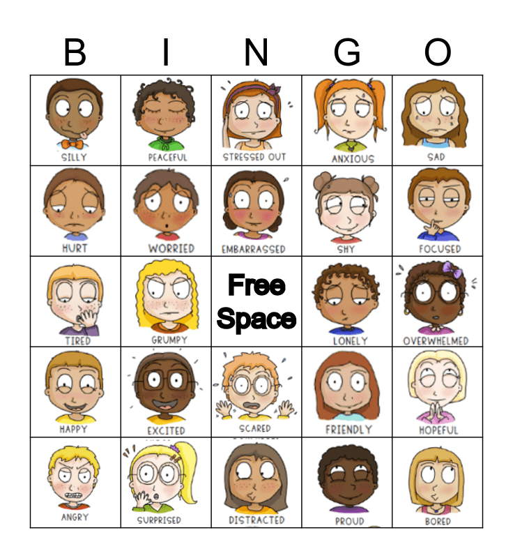 Emotion Bingo Card
