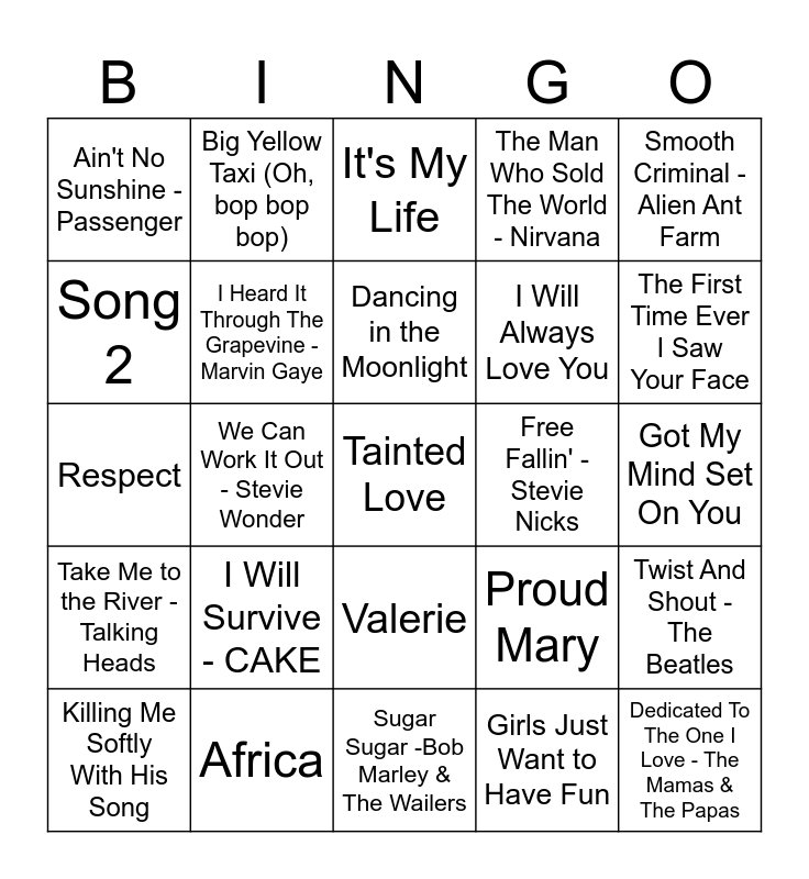 Covers Only Baby Bingo Card