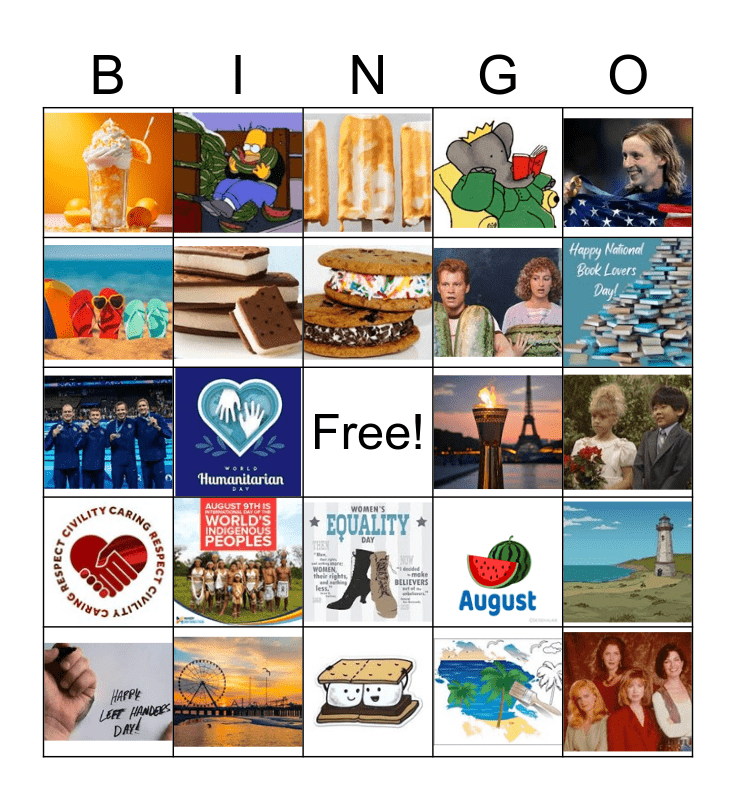 AUGUST BINGO BATCH 3 Bingo Card
