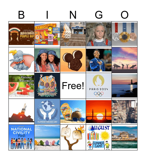 AUGUST BINGO BATCH 1 Bingo Card