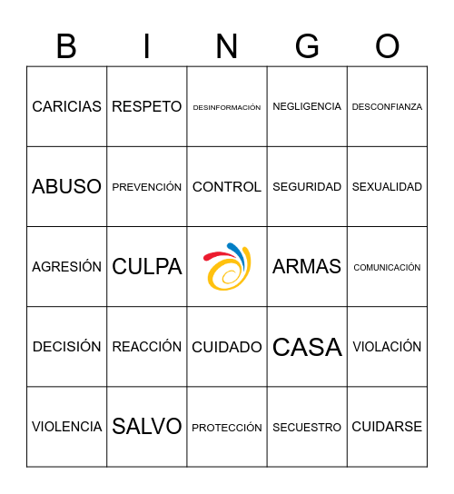 AUTOCUIDADO Y PREVENCIÓN Bingo Card