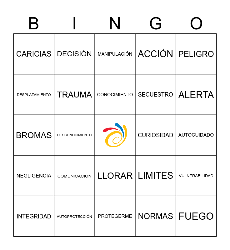 AUTOCUIDADO Y PREVENCIÓN Bingo Card