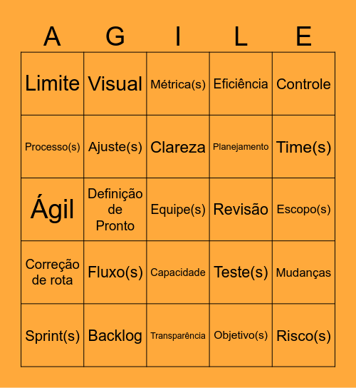 Bingo Do Agile Bingo Card
