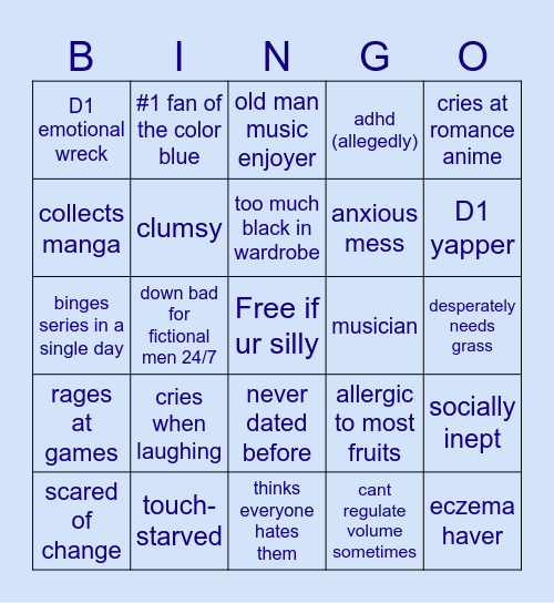 Soap-go Bingo Card