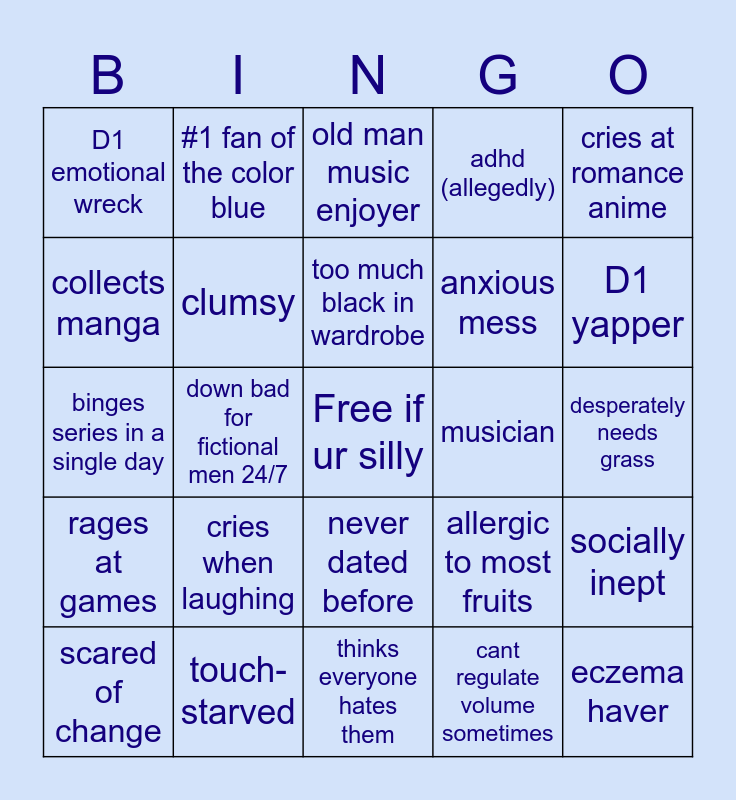 Soap-go Bingo Card