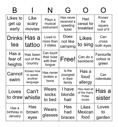 R U OK day Bingo Card
