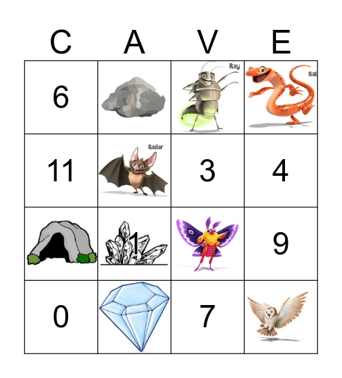 CAVE BINGO Card