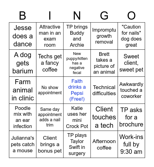Tech Week Bingo Card
