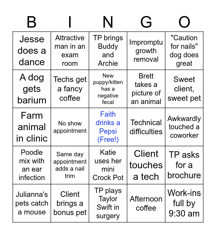 Tech Week Bingo Card