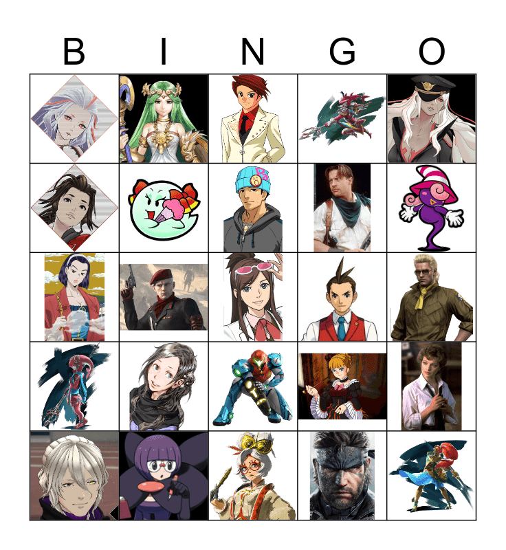 Fave Girls/Guys Bingo Card