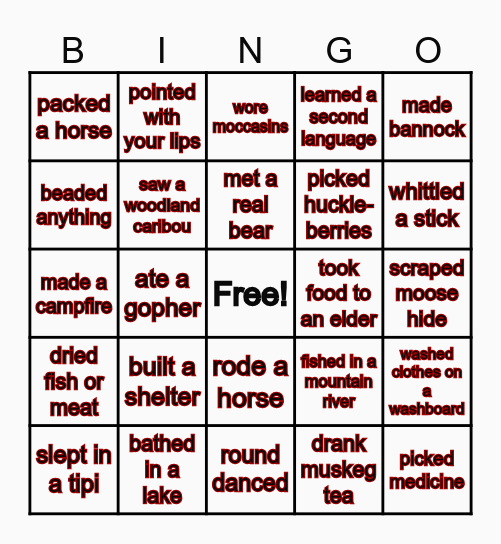 TLU Bingo Card