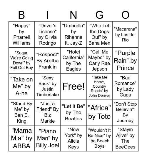 Beats BINGO: Townhall Edition 8/22/24 Bingo Card