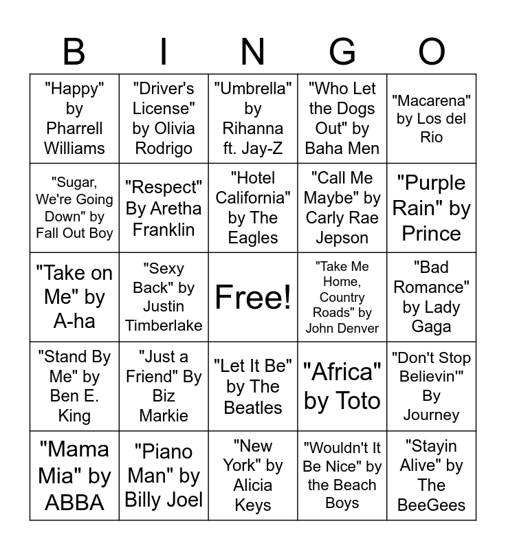 Beats BINGO: Townhall Edition 8/22/24 Bingo Card